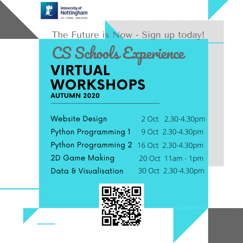 Free Virtual Workshops: – School of Computer Science