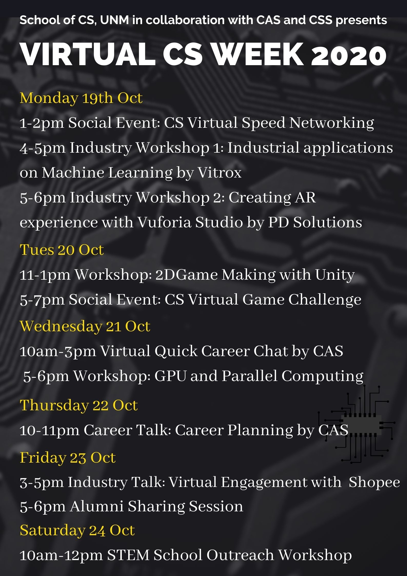 Virtual CS Week 2020: – School of Computer Science